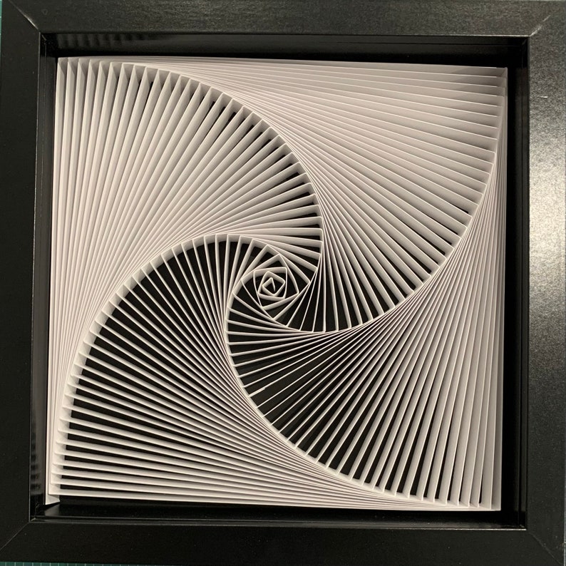 Quilling Personalized Mathematics Art as Math Gift/ Modern Framed Black ...