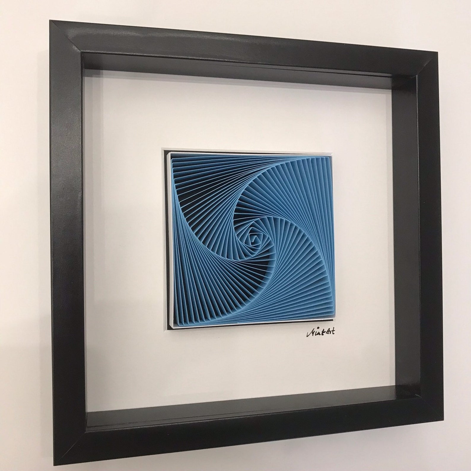 Quilling Wall Art, 3d Paper Wall Art, Abstract Turquoise Blue Wall Art ...