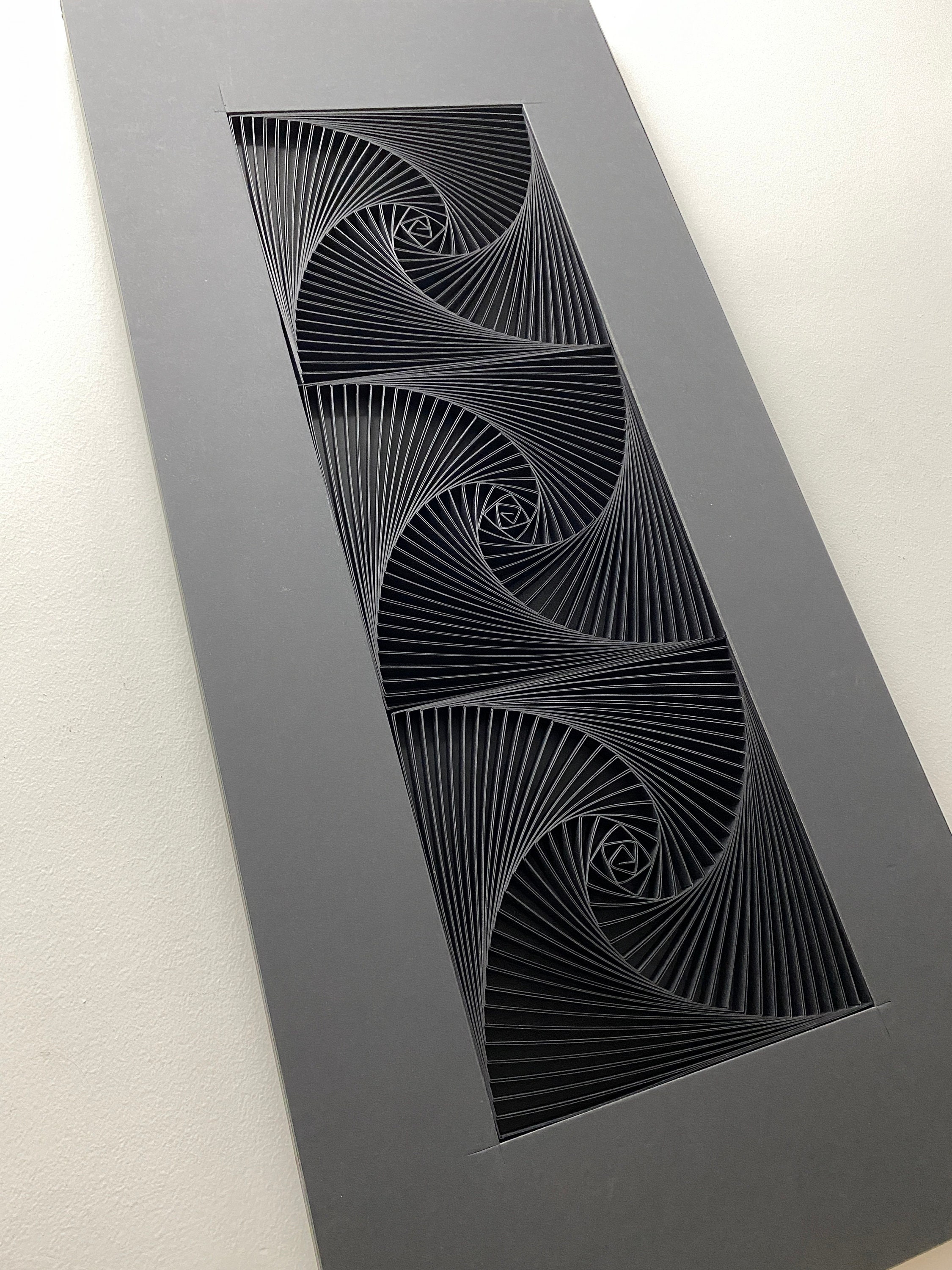 Black Hole 3D Origami Wall Sculpture, Spiral Quilling Paper Art ...