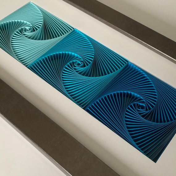 Spiral Wall Art 3 Piece Spiral 3D Wall Art Set of 3 Wall | Etsy