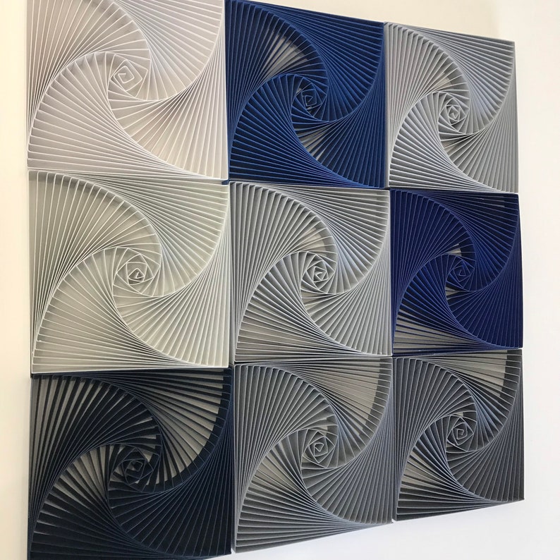 Origami Decoration Wall Art CUSTOM Order Wall Art Sculpture Blue and ...