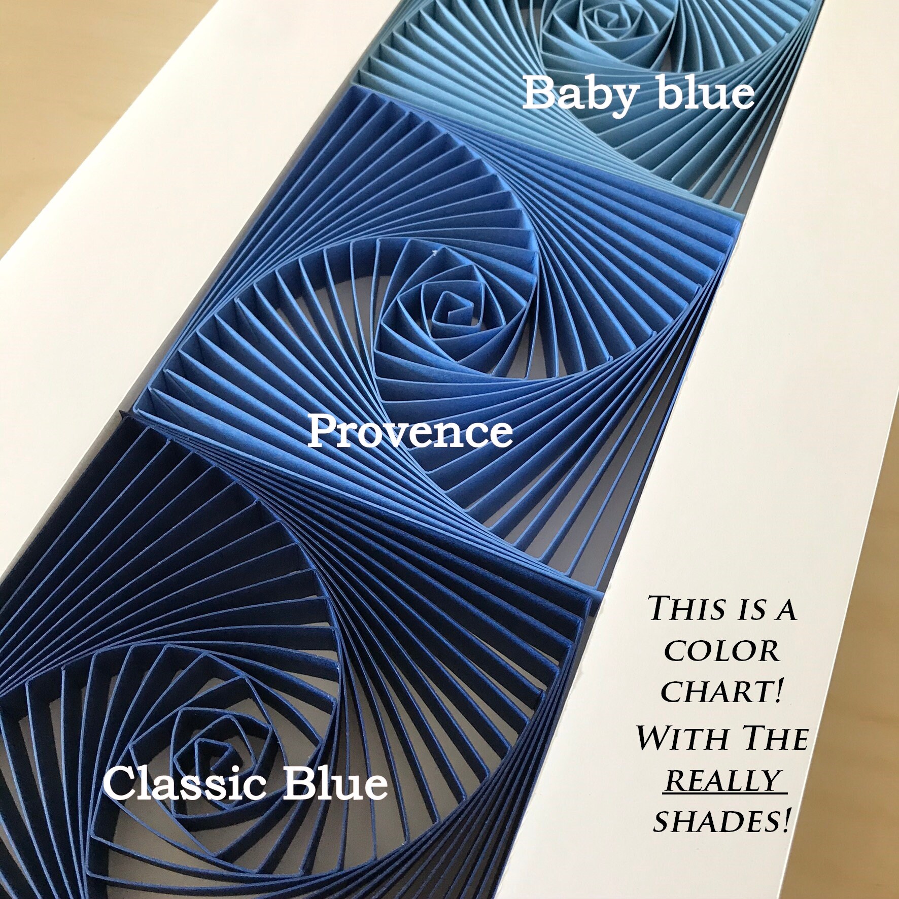 3 Piece Blue Wave Paper Quill Art 3D Abstract Coastal Water - Etsy