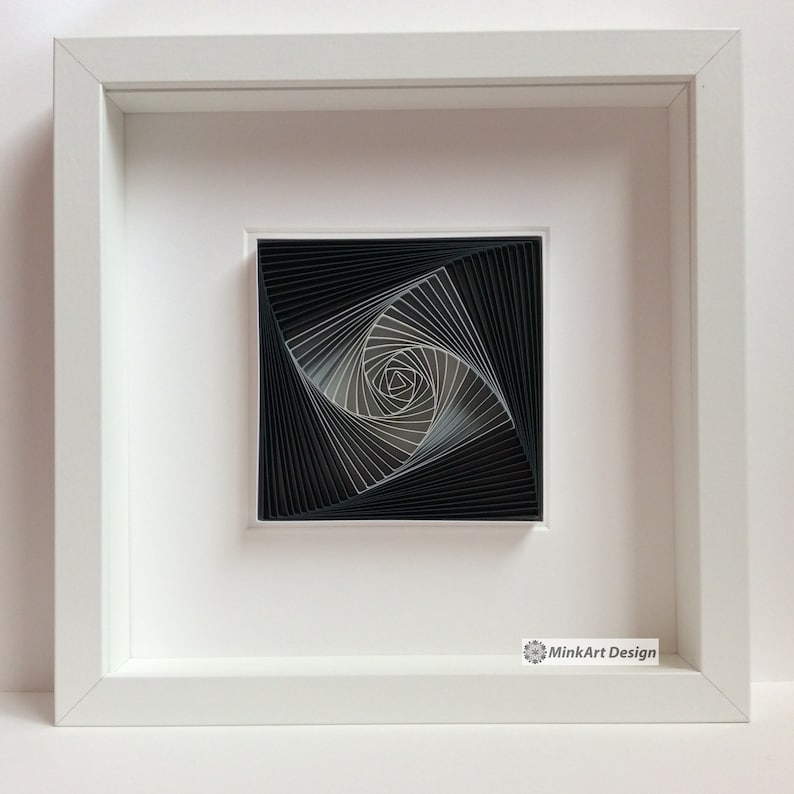 White Grey Square 3d Wall Decor Origami Wall Art Removable - Etsy