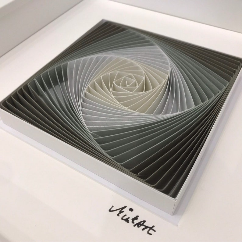 Abstract Quill Art Home Decor Minimal Spiral & Square Design - Etsy