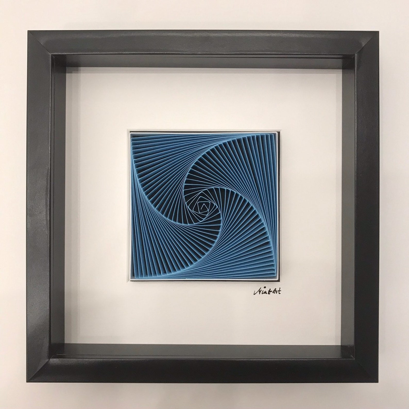 Quilling Wall Art, 3d Paper Wall Art, Abstract Turquoise Blue Wall Art ...
