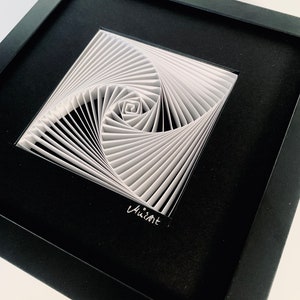 Quilling Personalized Mathematics Art as Math Gift/ Modern Framed Black ...