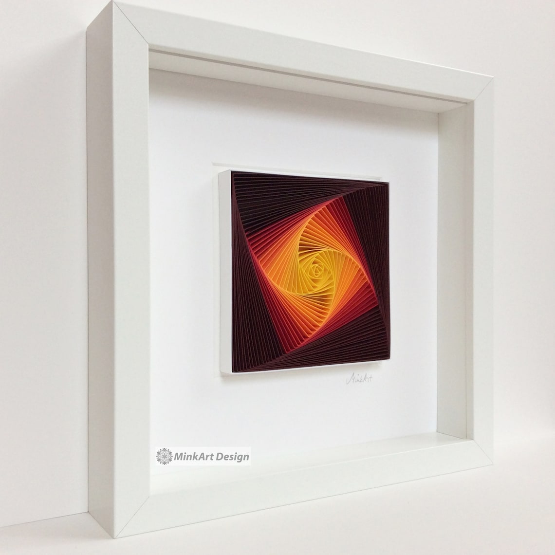 Geometric 3D Wall Art With Vortex Abstract Papercraft 3D Home - Etsy