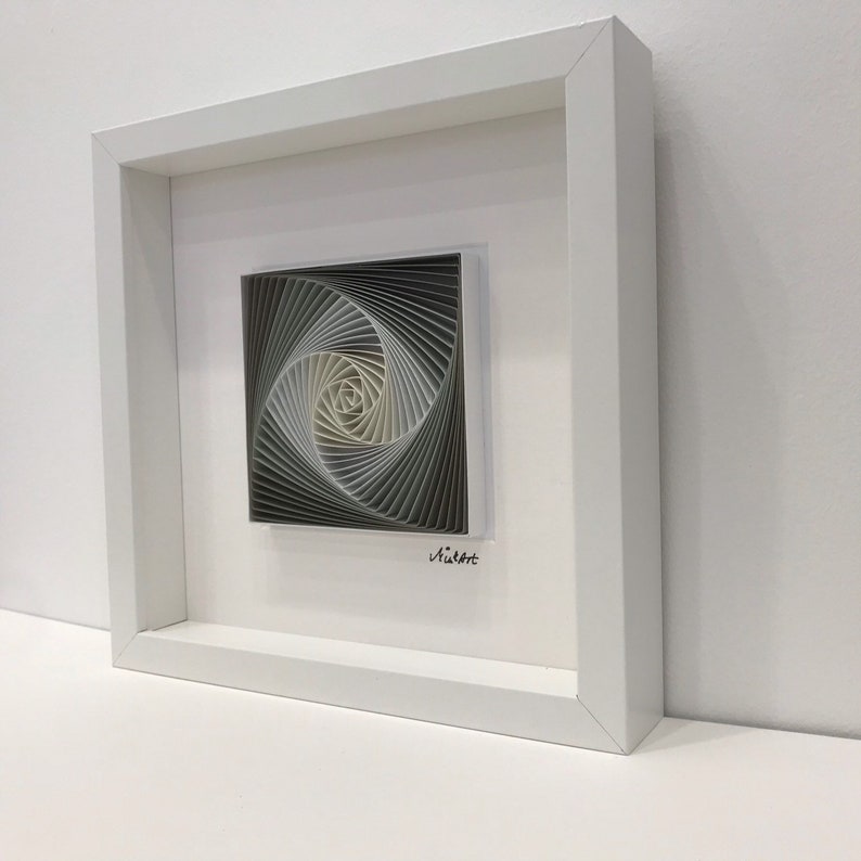 Abstract Quill Art Home Decor Minimal Spiral & Square Design - Etsy