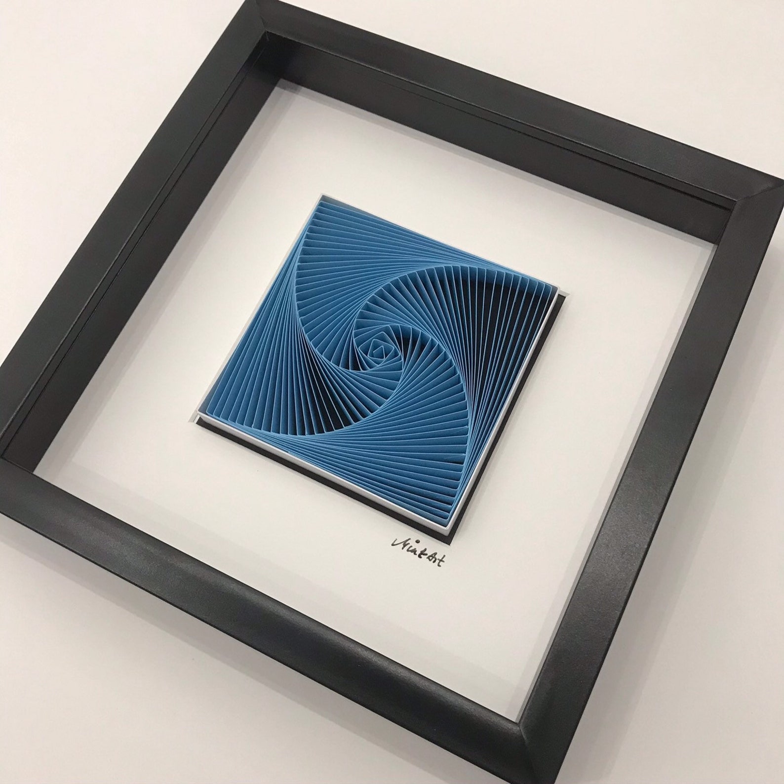 Quilling Wall Art, 3d Paper Wall Art, Abstract Turquoise Blue Wall Art ...
