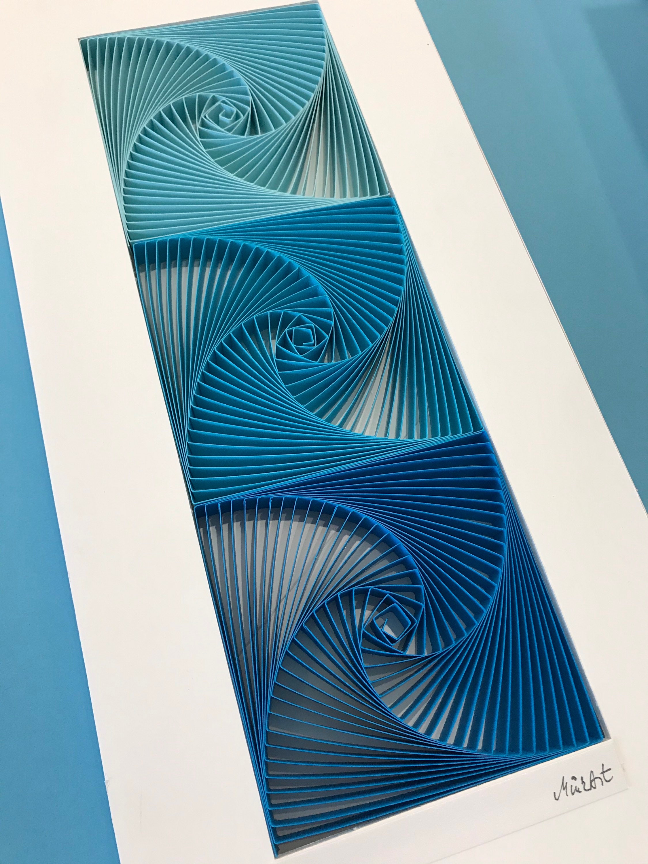 Spiral Wall art 3 piece Spiral 3D Wall Art Set of 3 wall | Etsy