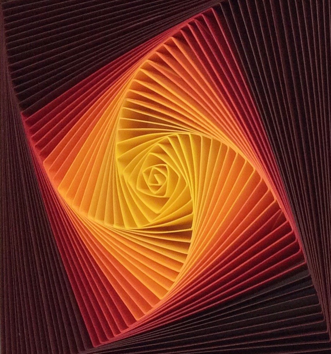 Geometric 3D Wall Art With Vortex Abstract Papercraft 3D Home - Etsy