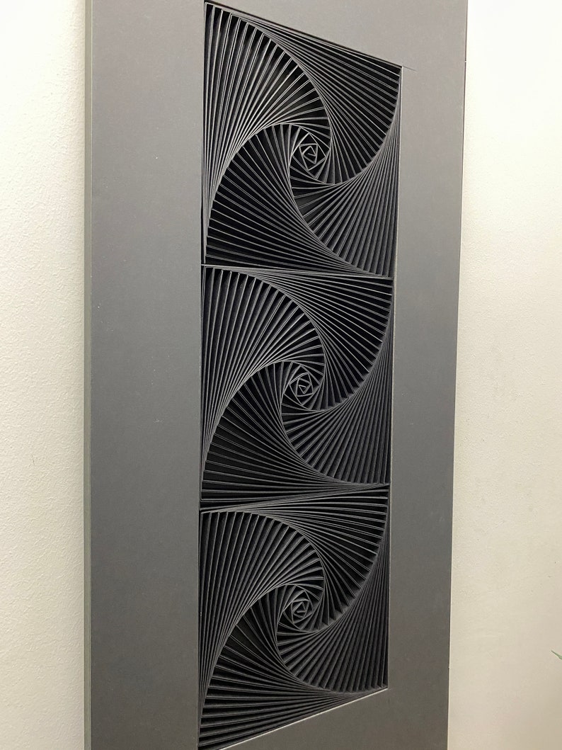 Black Hole 3D Origami Wall Sculpture, Spiral Quilling Paper Art ...
