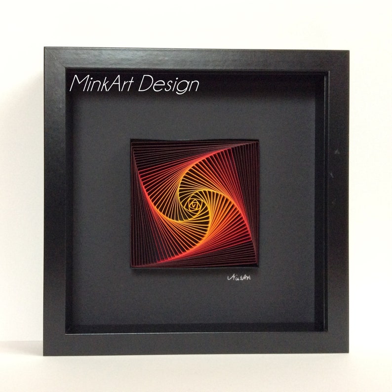 Quilling Paper Wall Art Sculpture Spiral Vortex Fire - Etsy