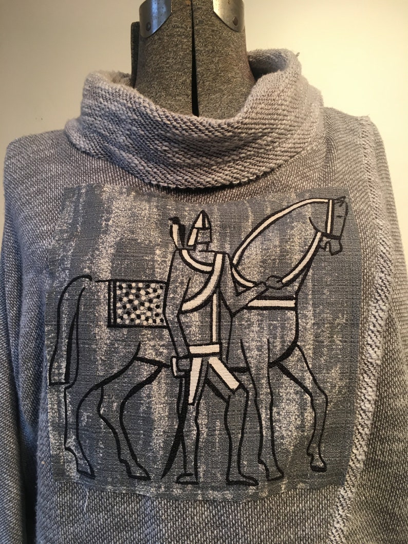 Vintage Upcycled Mid Century Medieval Rag Cloth Open Front - Etsy