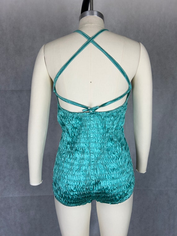 Vintage 1940 Stretch Satin Bathing Suit with Beautifu… - Gem