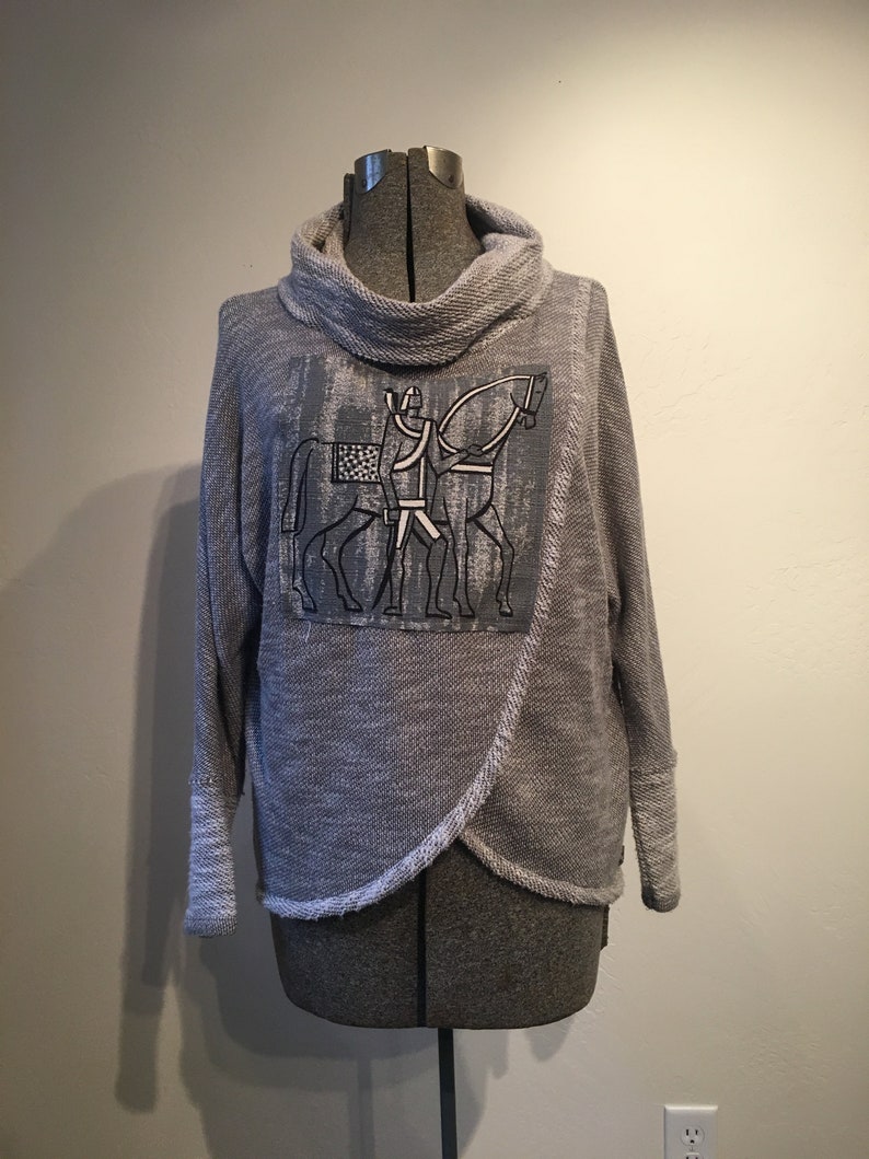 Vintage Upcycled Mid Century Medieval Rag Cloth Open Front - Etsy