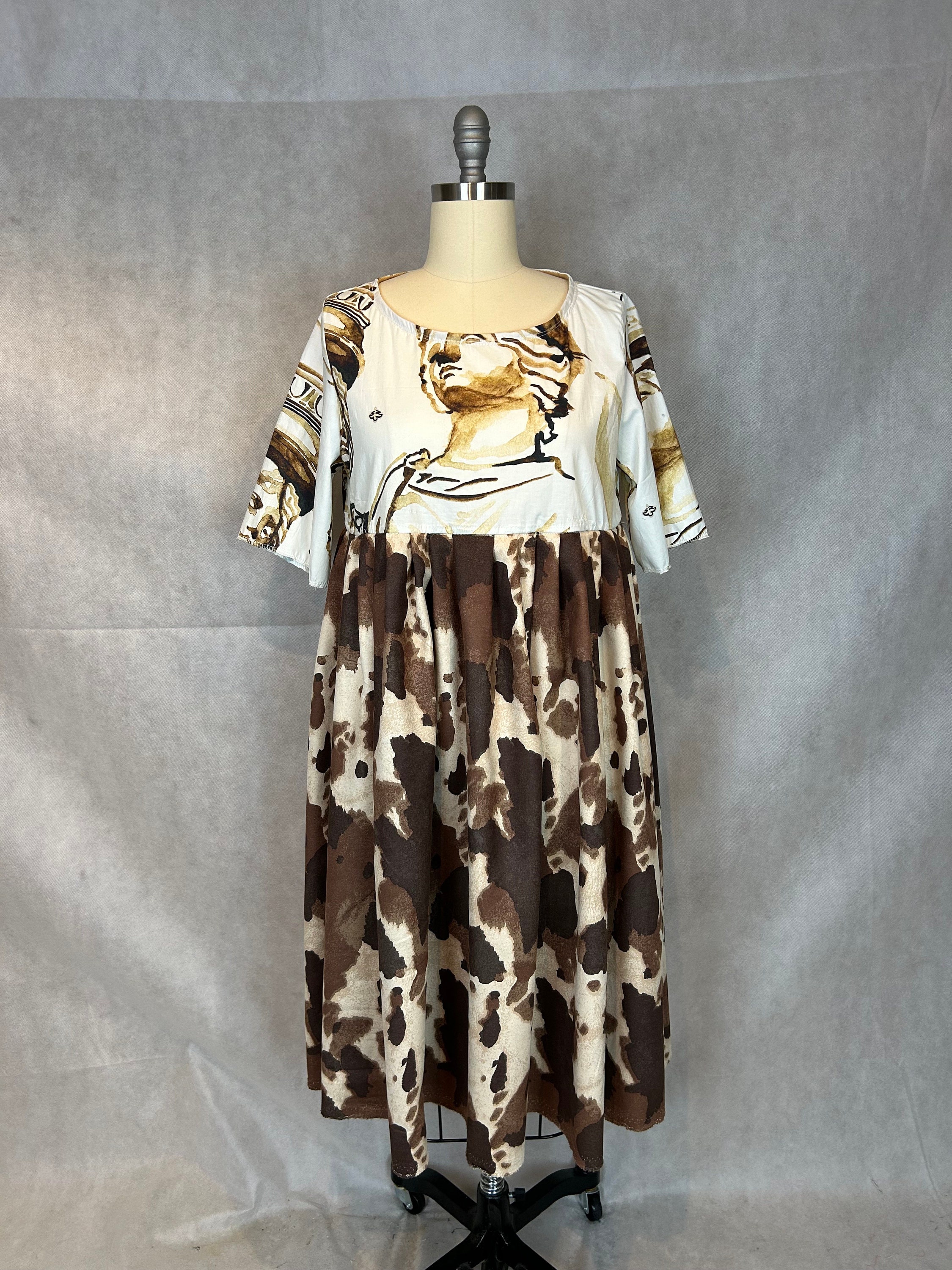 Mashup of Favorite Past Fabrics Greek Statues & Cow Print Create a ...