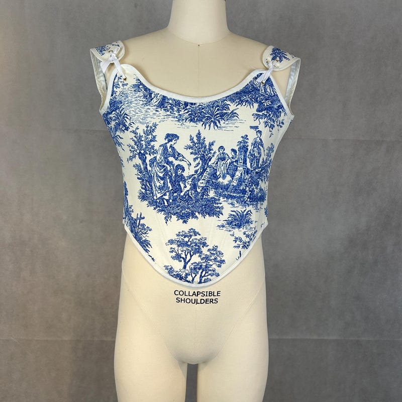 Womens Flower Blue Corset - Etsy