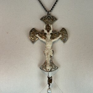 Upcycled Vintage Shaman Jesus Pendant Necklace With Dove & Pearl: for ...