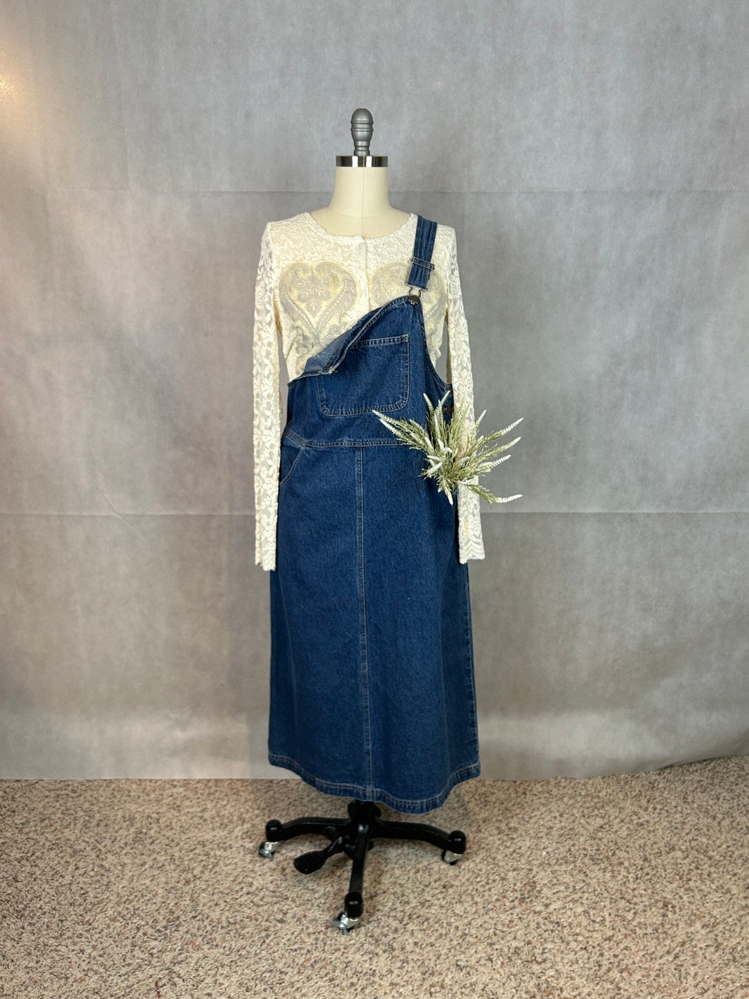 Vintage Cottage Core 1980s/1990s Classic Overalls Jumper Dress Make ...