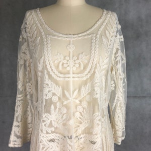Amazing Embroidered Lace Net Top Unique Pattern Romantic Style - Etsy
