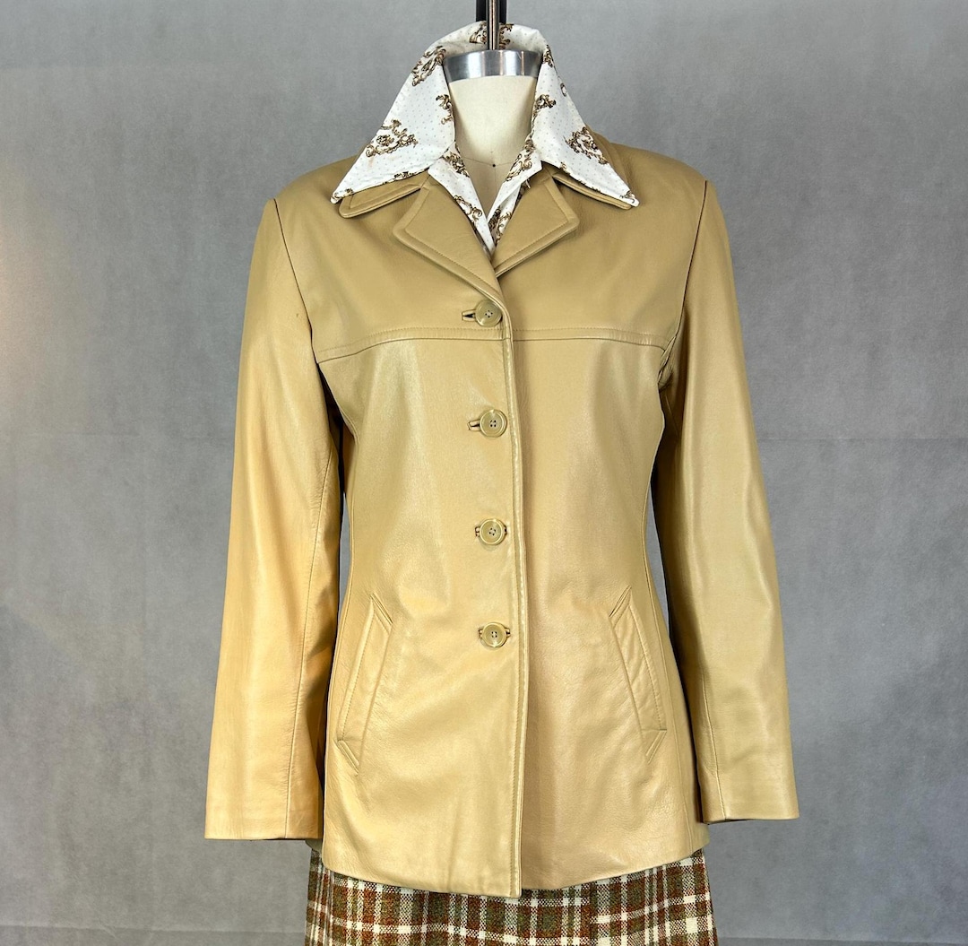 Gorgeous and Soft Genuine Leather Tan Blazer/jacket With Bound ...