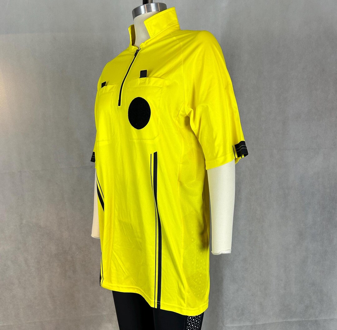 Unique Modern Unisex Neon Yellow 1/2 Zip Athletic Top With Black Trim ...