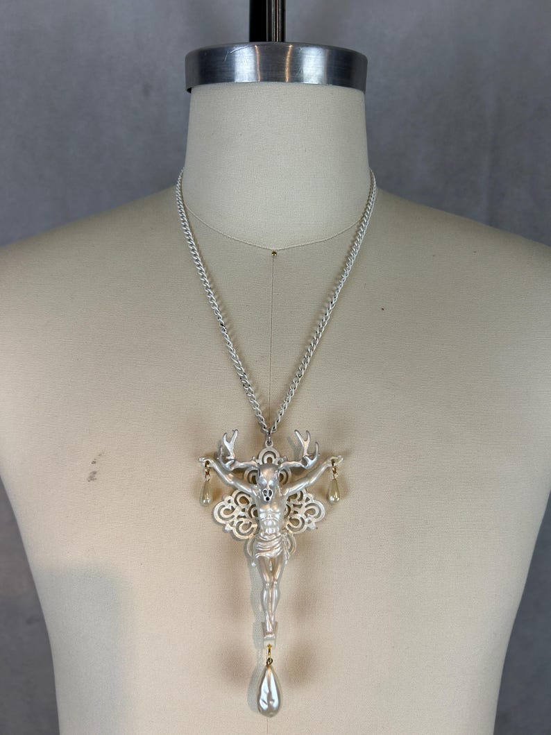 Upcycled and Collages Shaman Jesus Necklace; for All Your Complicated ...
