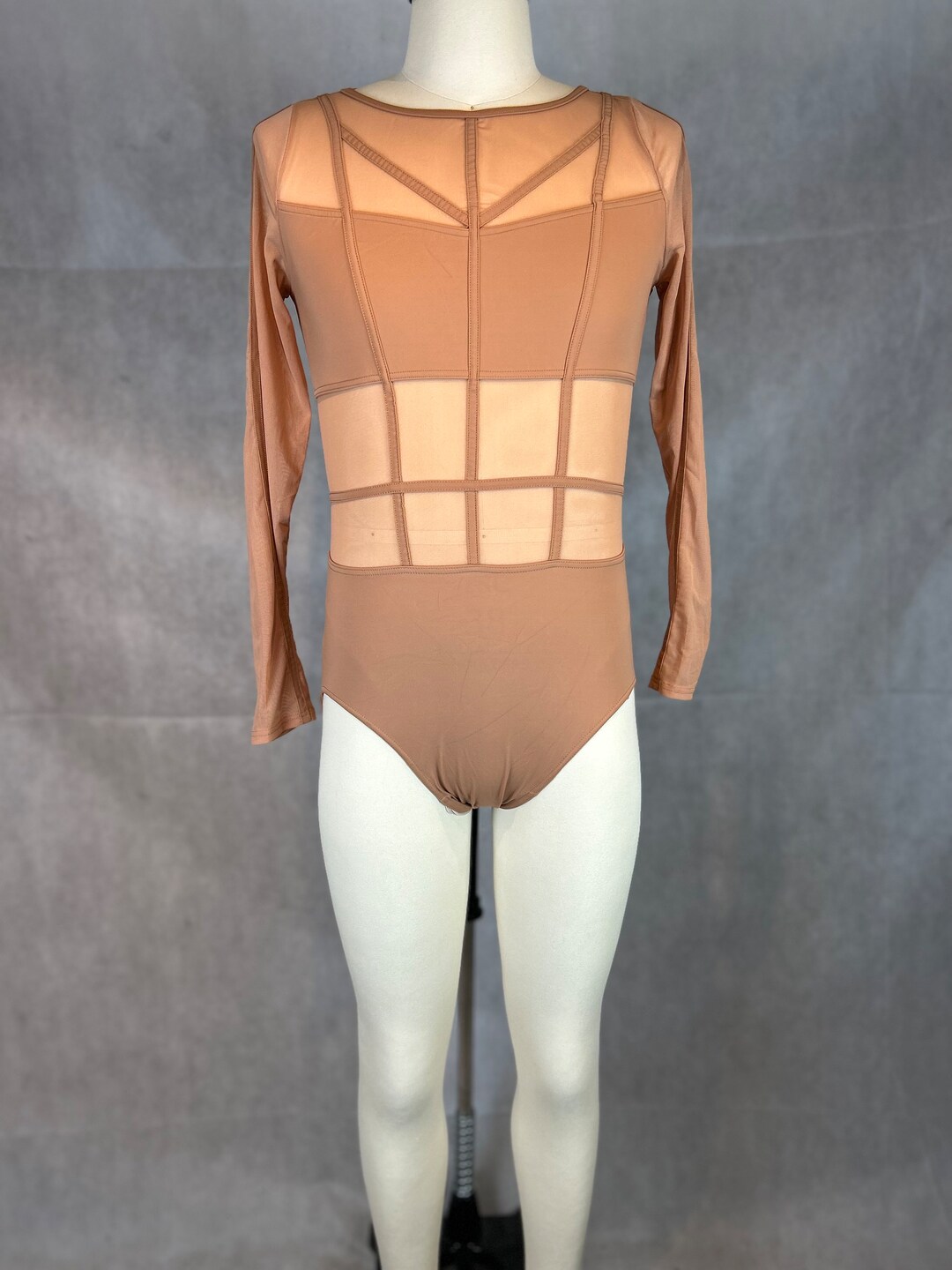 Gender Fluid Unisex Tan Peek a Boo Shaper Bodysuit Dare to Bare This ...