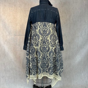 Deconstructed Denim Shirt and Blue Cross Stitch Tablecloth Create Your ...