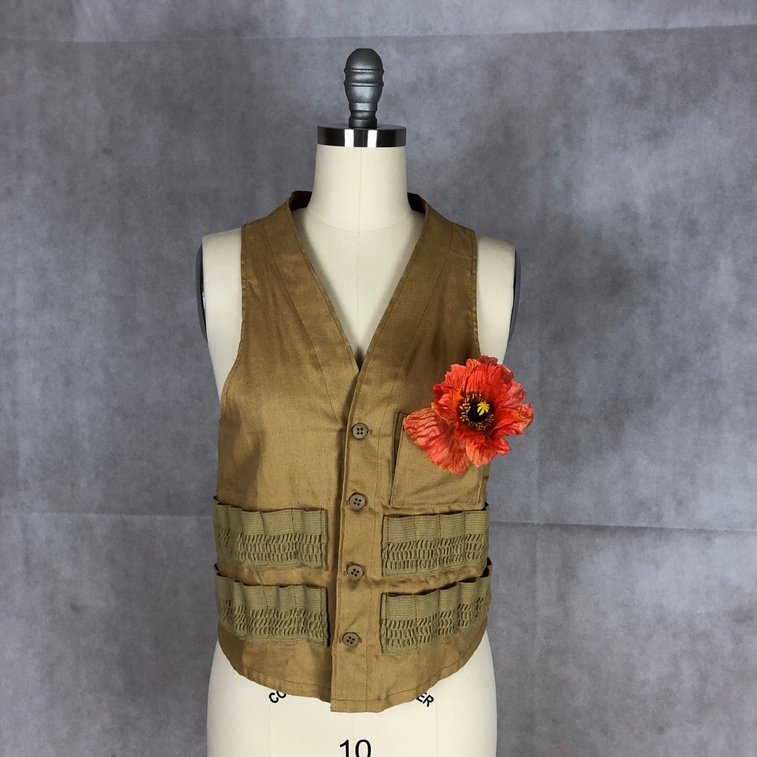 Vintage Old Fashioned Cotton Hunting Vest - Unisex Fashion Accessory ...