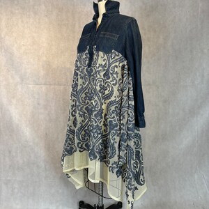 Deconstructed Denim Shirt and Blue Cross Stitch Tablecloth Create Your ...