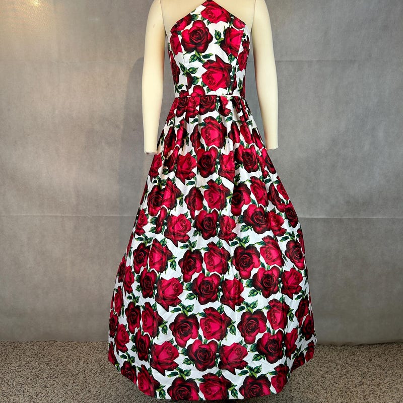 Red Rose Dress - Etsy