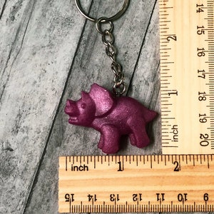 Tiny Diny Dinosaur Keychain, Multiple Colors Available - Etsy