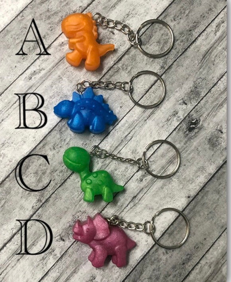 Tiny Diny Dinosaur Keychain Multiple Colors Available - Etsy