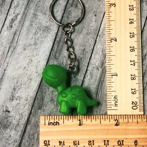 Tiny Diny Dinosaur Keychain, Multiple Colors Available - Etsy