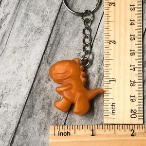 Tiny Diny Dinosaur Keychain, Multiple Colors Available - Etsy