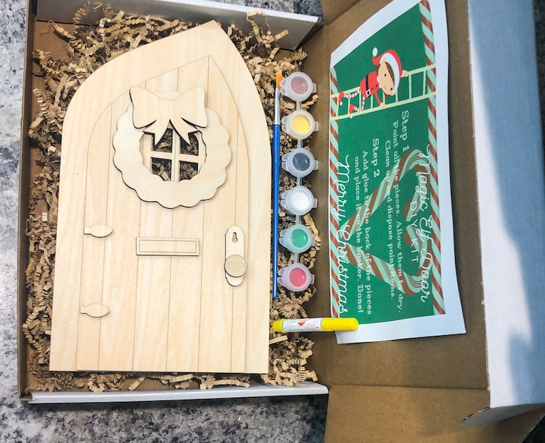 DIY Christmas Elf Door Paint Kit | Holiday Craft Project - Etsy