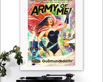 Bjork army of Me 1950s Pulp Novel Mashup Art Print - Etsy