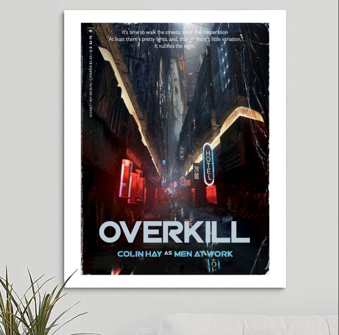 Men at Work-inspired 'overkill' Art Print - Etsy