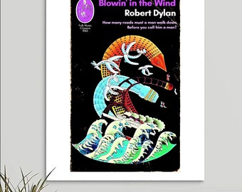 Bob Dylan Poster Blowin in the Wind Song Lyric Print - Etsy