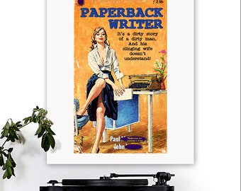 The Beatles paperback Writer 1960s Pulp Paperback Mashup Art Print - Etsy