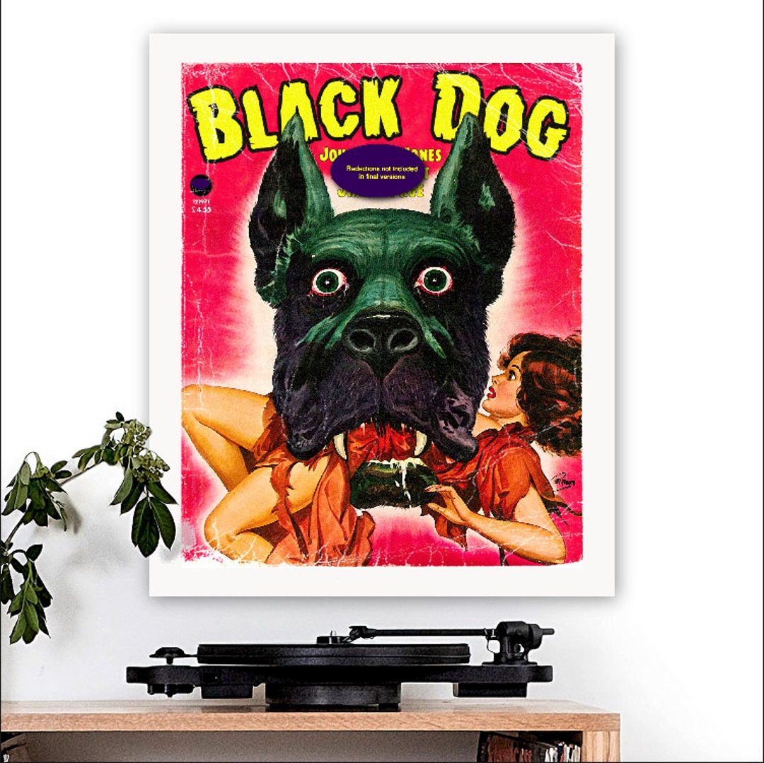 Led Zeppelin-inspired 'black Dog' Art Print - Etsy