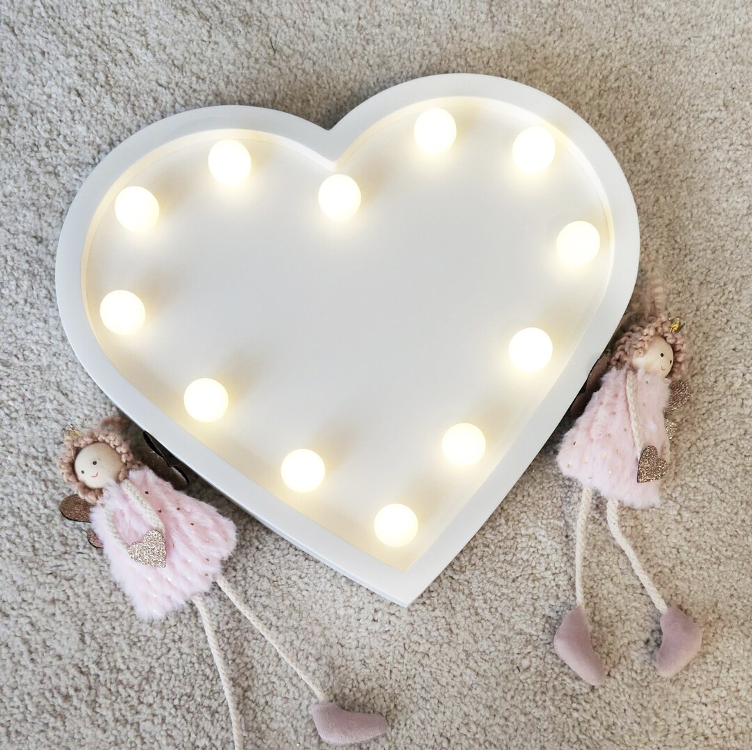 Heart Shaped Night Kinderzimmerdeko Light Red Heart Night Light Love ...