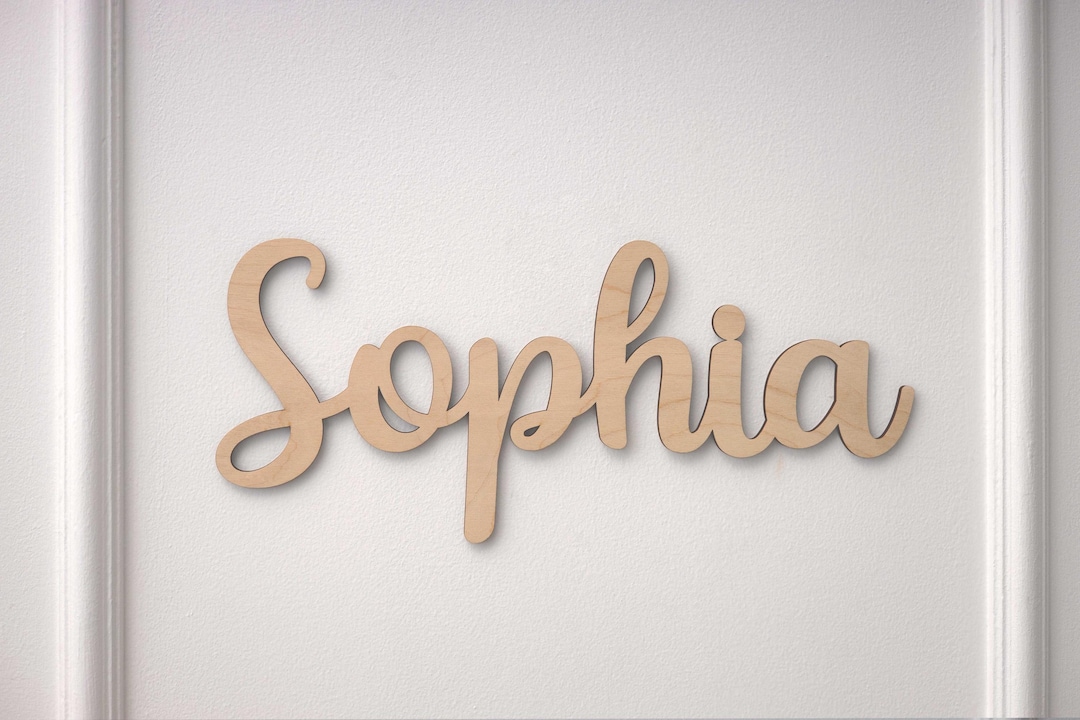 Custom Wooden Name Sign: Nursery Decor, Baby Name Cutout, Kid Name Cut ...