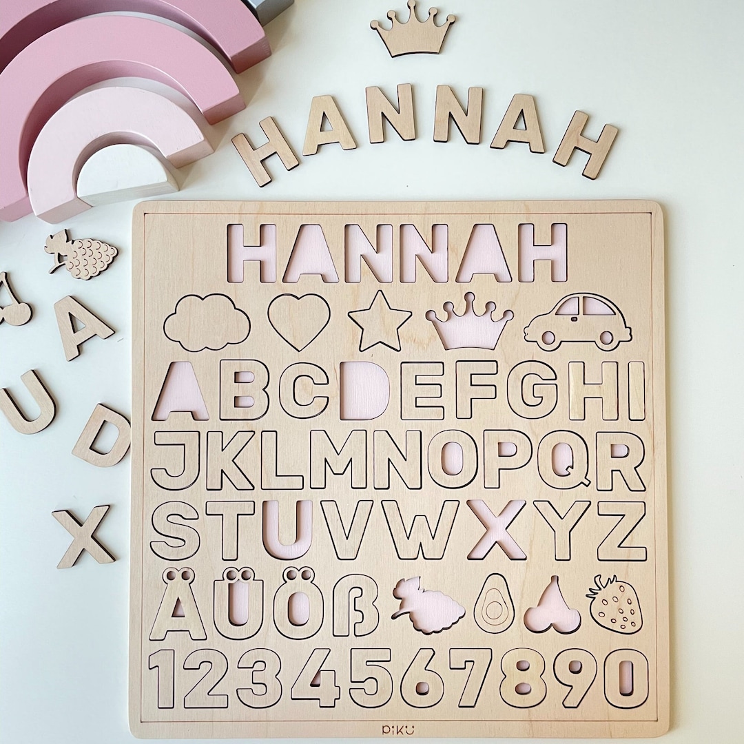 Das Deutsche Alphabet, Germany Alphabet, Wooden Alphabet Puzzle ...
