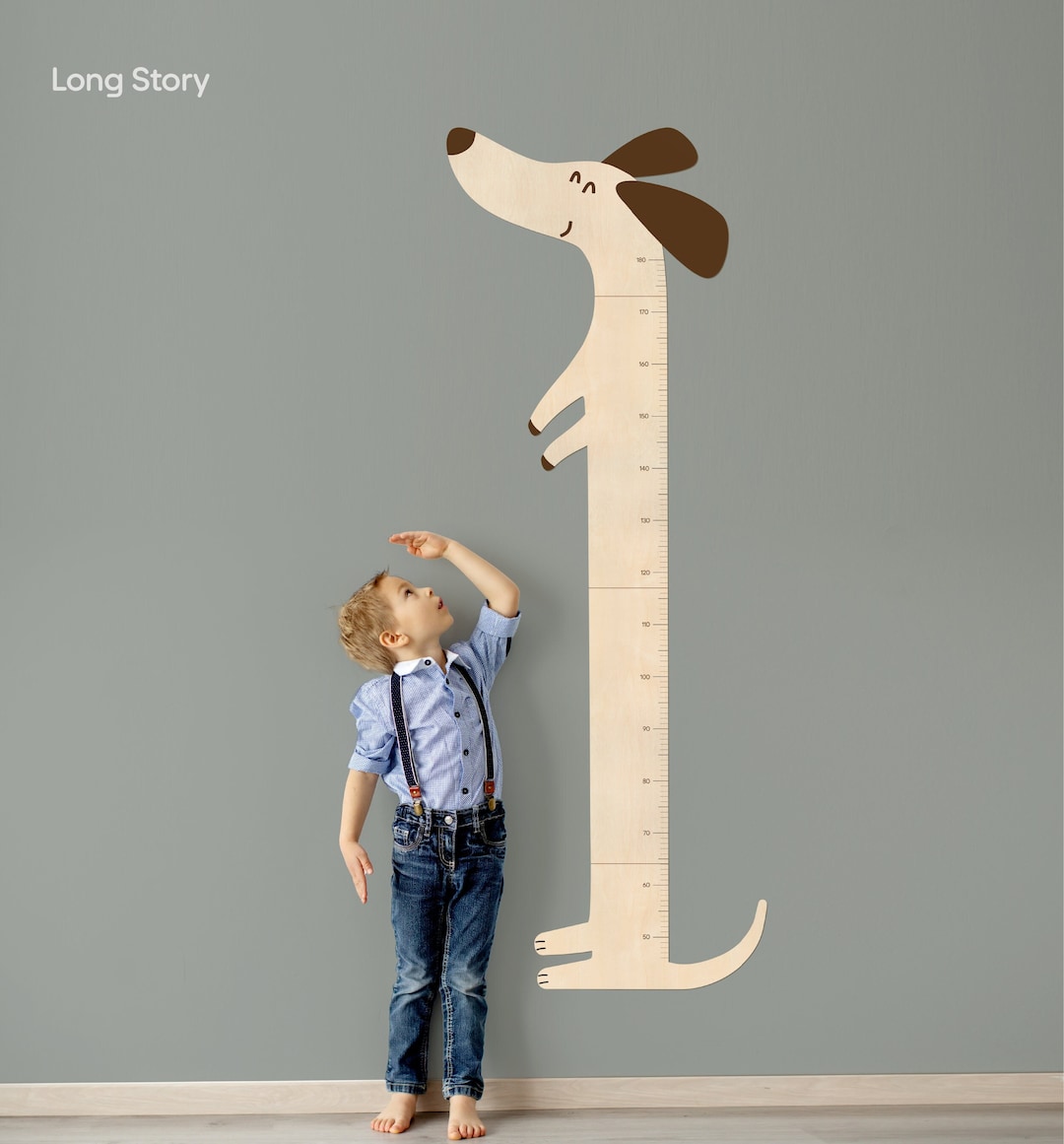 Growth Chart Board, Giraffe Growth Chart Engraved Wood Ruler, Boys Room ...