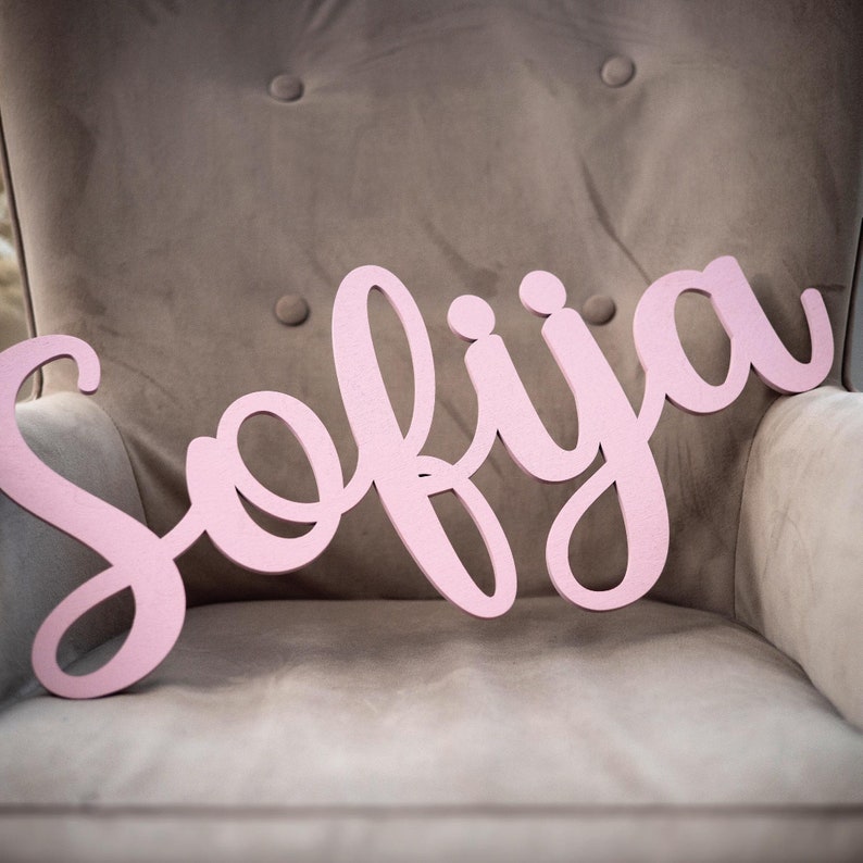 Custom Wooden Name Sign: Nursery Decor, Baby Name Cutout, Kid Name Cut ...