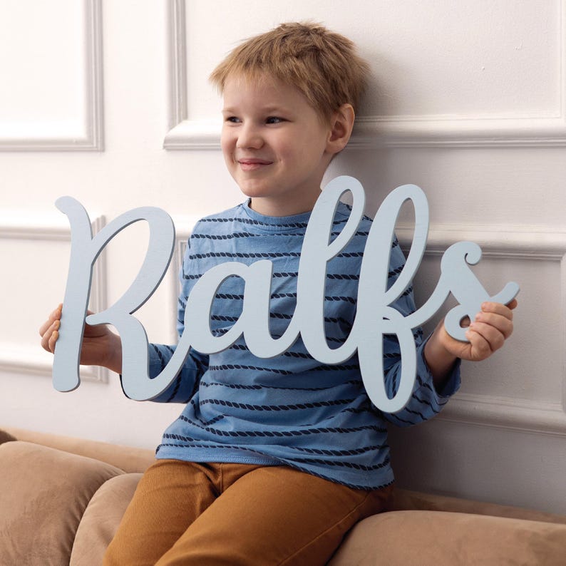 Custom Wooden Name Sign: Nursery Decor, Baby Name Cutout, Kid Name Cut ...