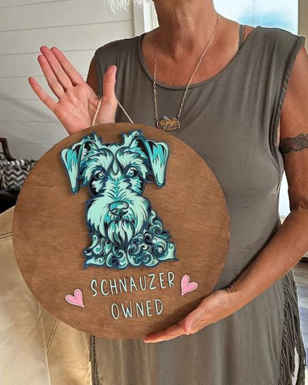 Layered 3D Schnauzer Sign, Schnauzer Sign, Schnauzer Decor, Miniature ...